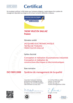 cert-france - Jacquard Electromécanique : Constructions electriques